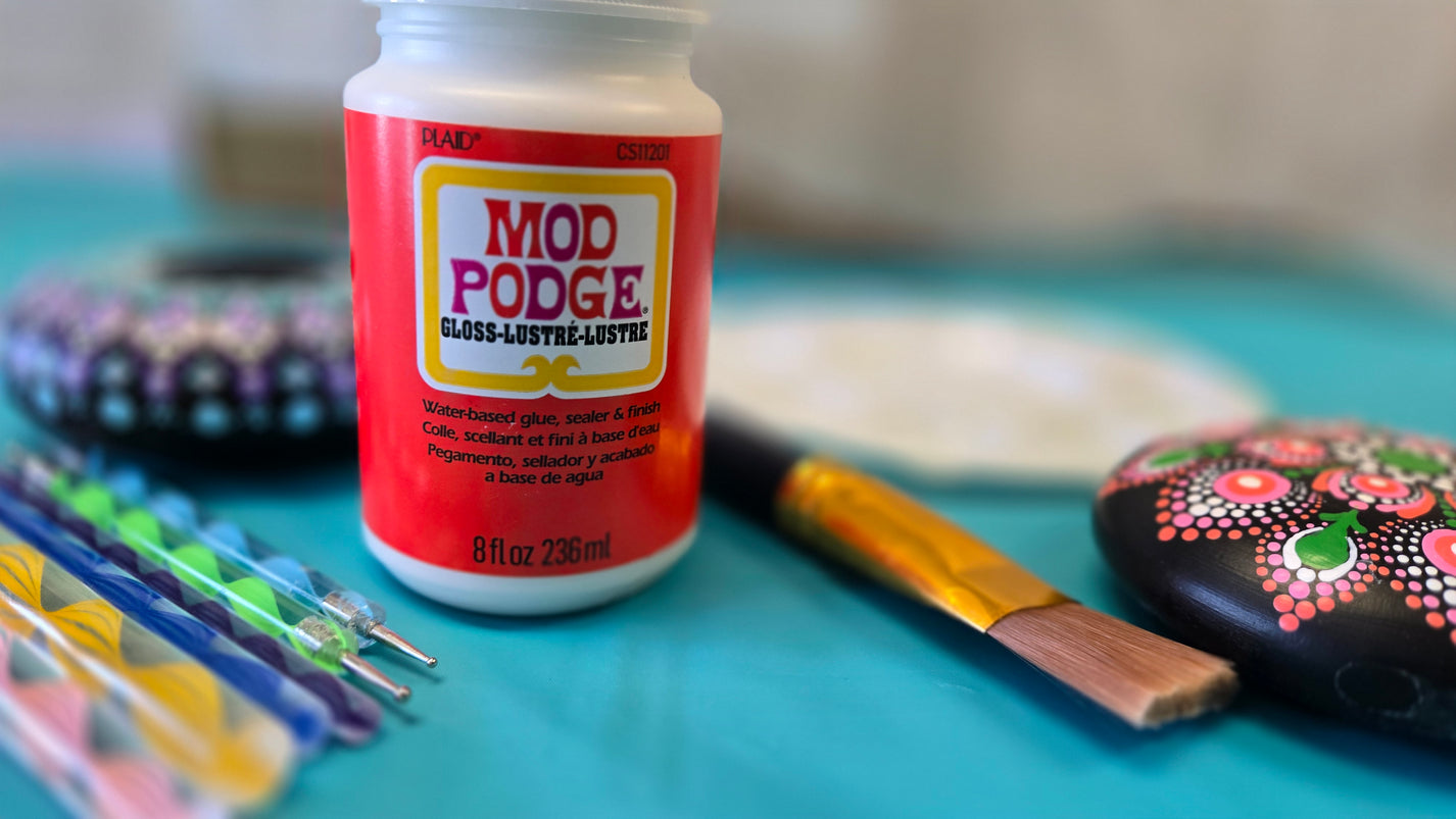 Mod Podge Gloss – Water-Based Sealer, Glue & Finish – Dotable Mandalas