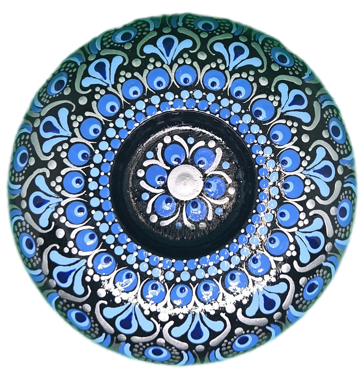 Blue Haven 4 "Candle Holder – Dot-Painting Pattern Kit – Dotable Mandalas