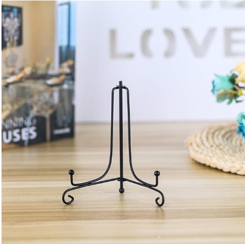 Set of 2 Metal Rock Display Stand – 4" & 5" Height – Dotable Mandalas